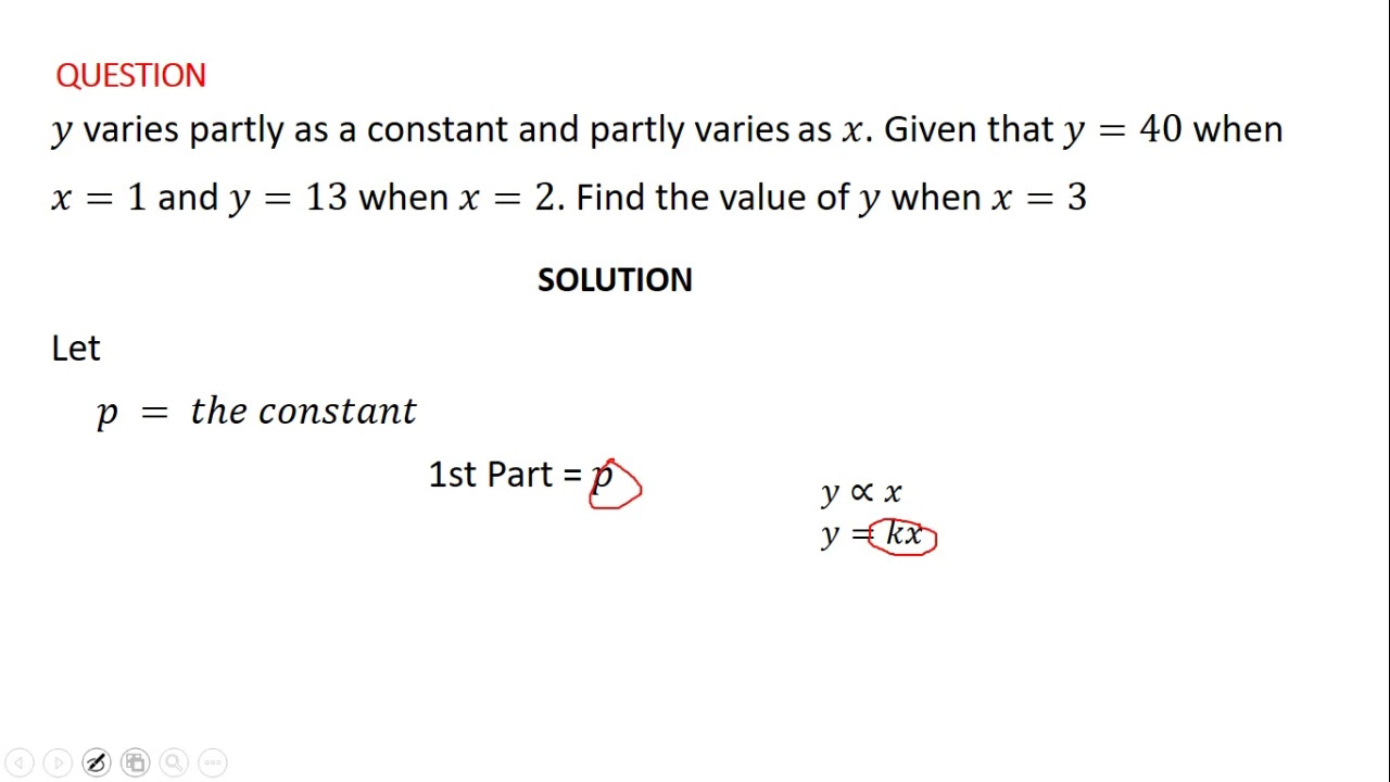 16 Solved Question on Partial Variation QUESTION 1 PART I - YouTube