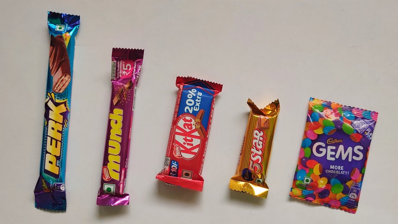 Perk vs Munch vs Kitkat vs 5Star vs Gems - YouTube