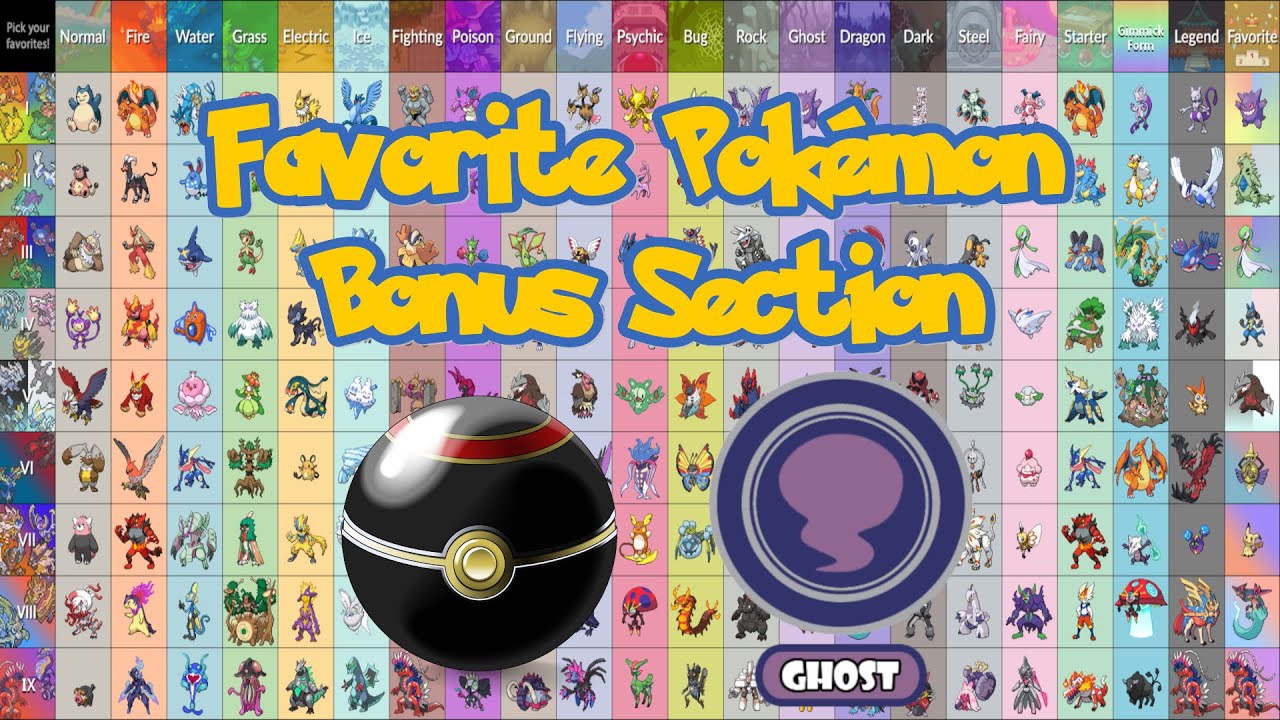 Favorite Pokemon Picker Favorite Pokemon Picker