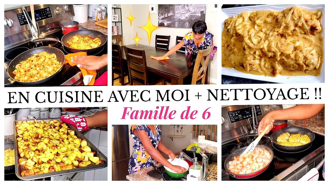 VLOG: NETTOIE & CUISINE AVEC MOI | On mange quoi ce soir | Recettes ...