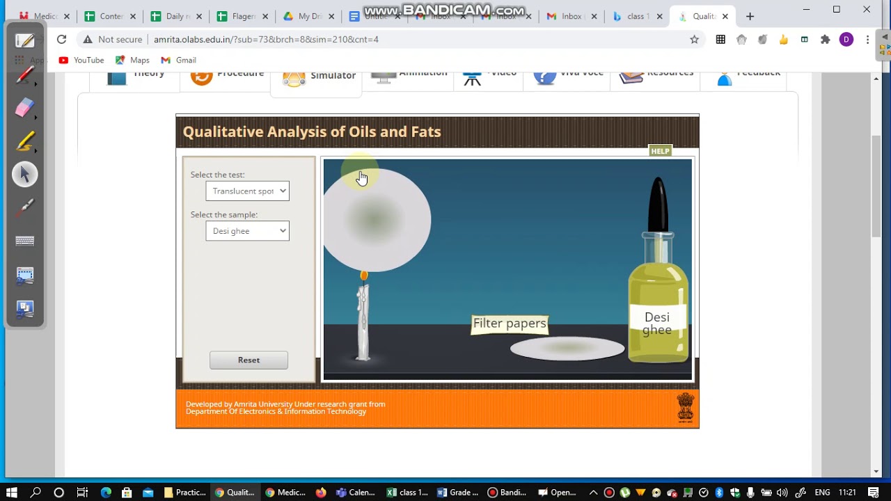 To study some simple test of oil and fats - YouTube