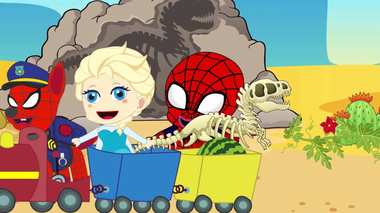 Frozen Elsa Spiderman Find Dinosaurs Friends New Episode! - YouTube