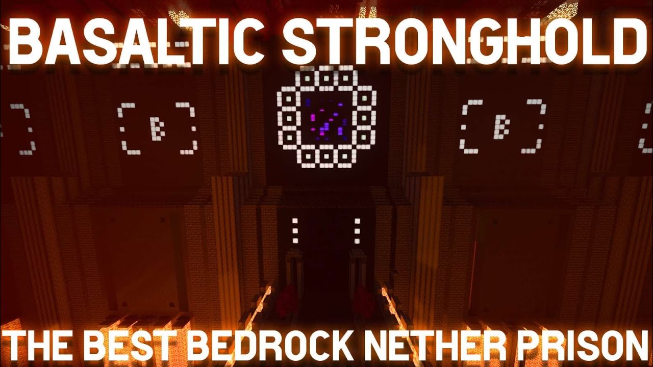 The BEST NETHER PRISON | Basaltic Stronghold | Minecraft Bedrock ...