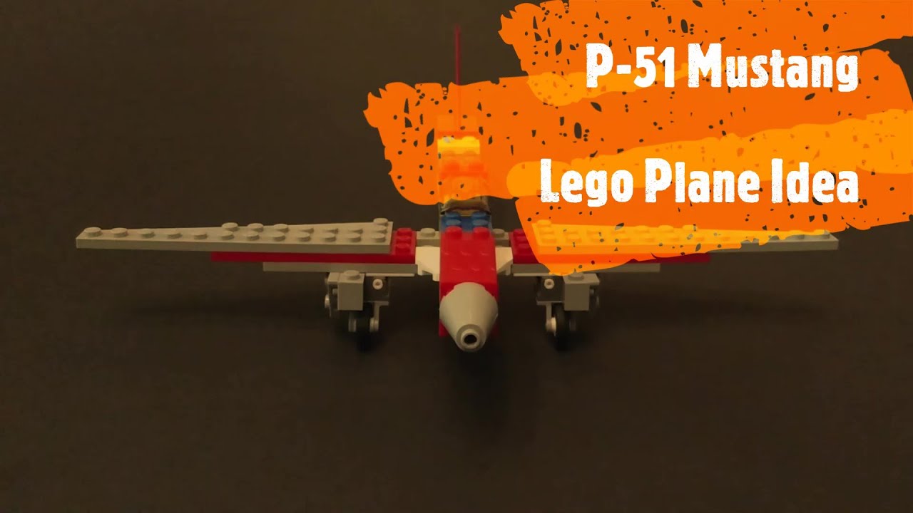 Lego Plane Ideas: P-51 Mustang with Retractable Landing Gears - YouTube