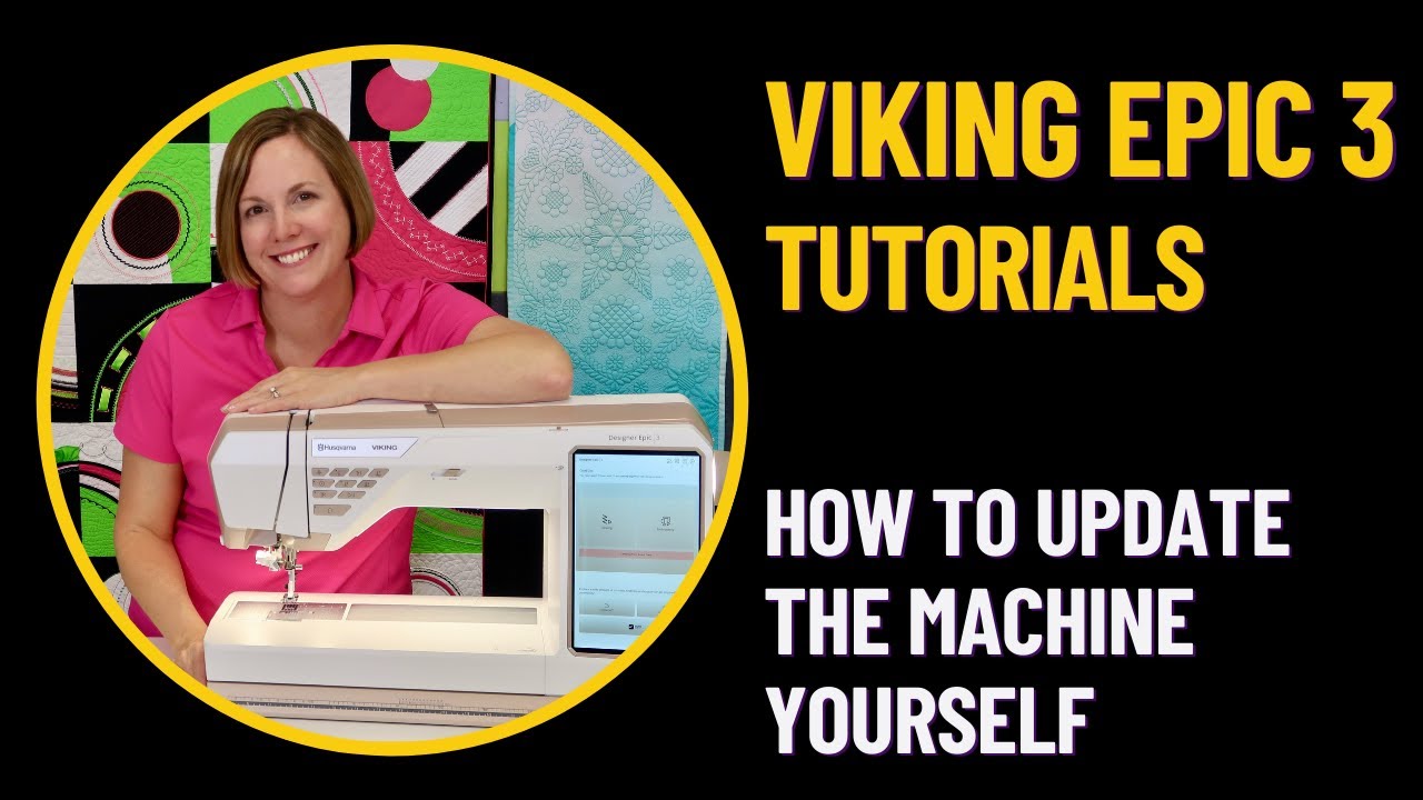 Husqvarna Viking Designer Epic 3 Updating Machine with a USB stick - YouTube