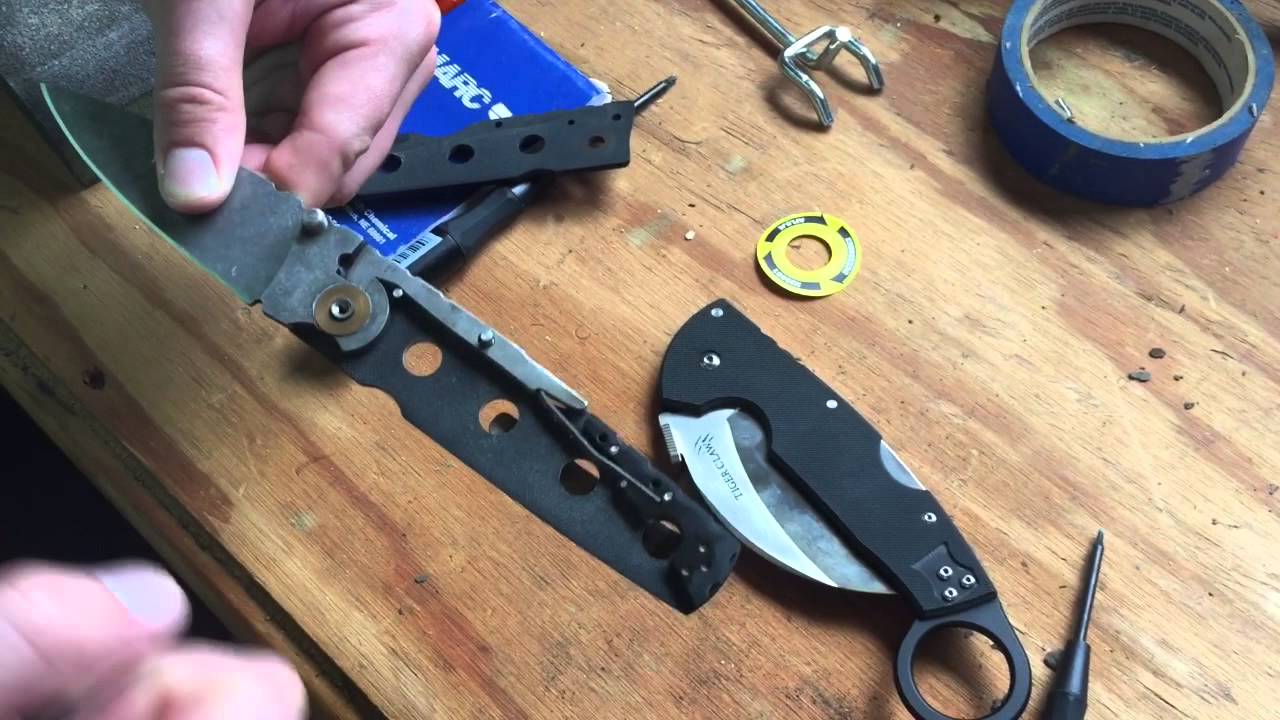 D.I.Y. Cold Steel lock Smoothness Modification - YouTube