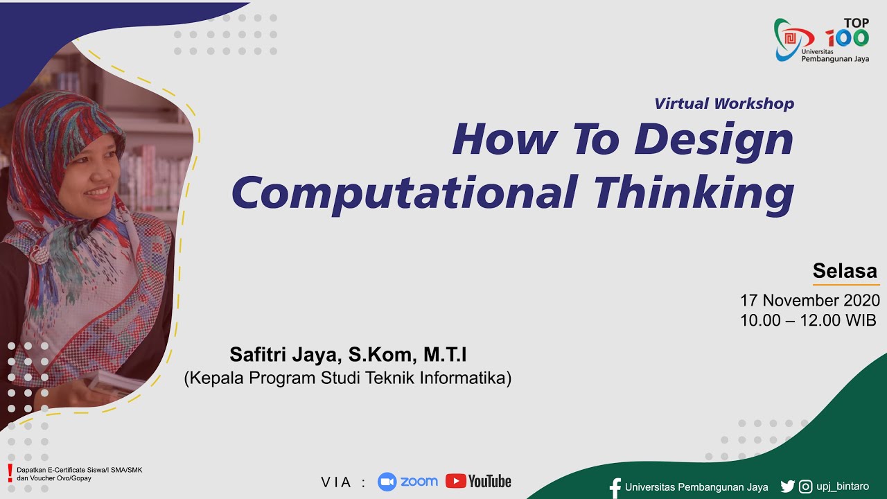 VIRTUAL WORKSHOP HOW TO DESIGN COMPUTATIONAL THINKING - YouTube