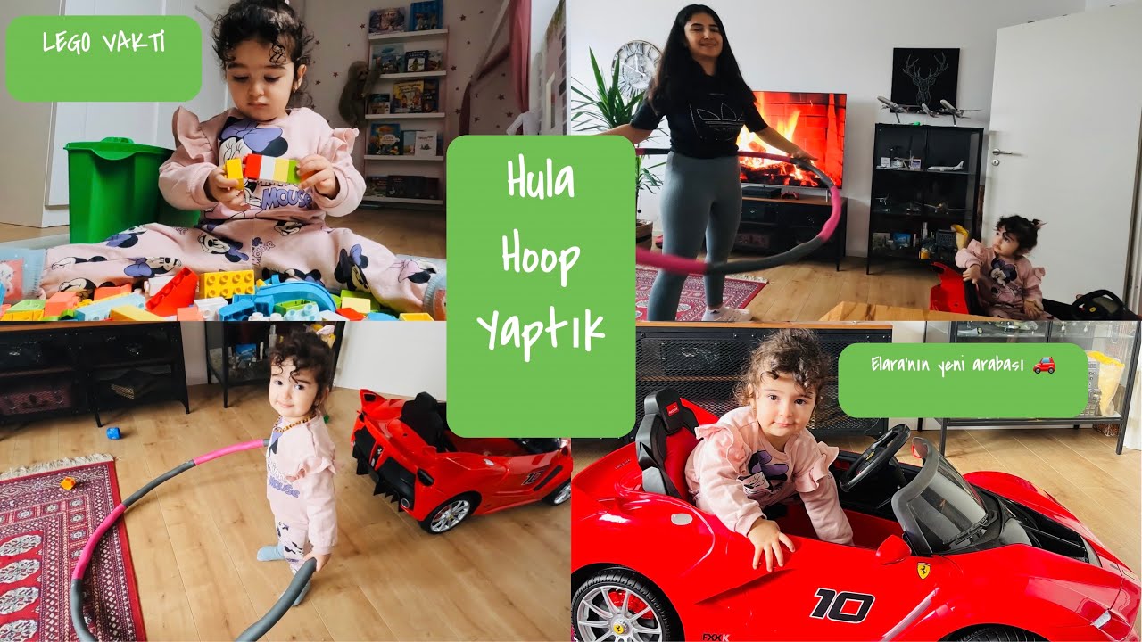 Hula Hoop yaptım !! Lego yaptık birlikte !! Elaranın Ferrari arabası ...