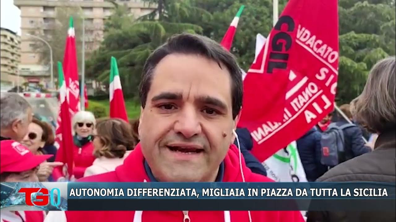 AUTONOMIA DIFFERENZIATA, MIGLIAIA IN PIAZZA DA TUTTA LA SICILIA - YouTube