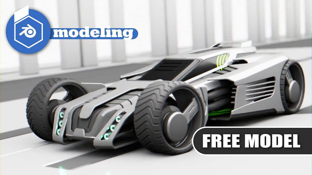 Blender concept car modeling tutorial free download - YouTube