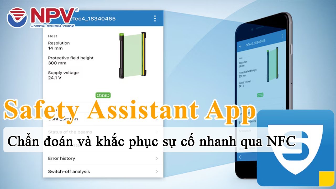 Chẩn đoán & khắc phục sự cố nhanh qua NFC với ứng dụng SICK Safety ...