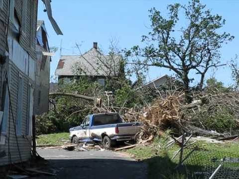 Springfield, MA Tornado Aftermath (Part 7a -- Hickory St) - YouTube