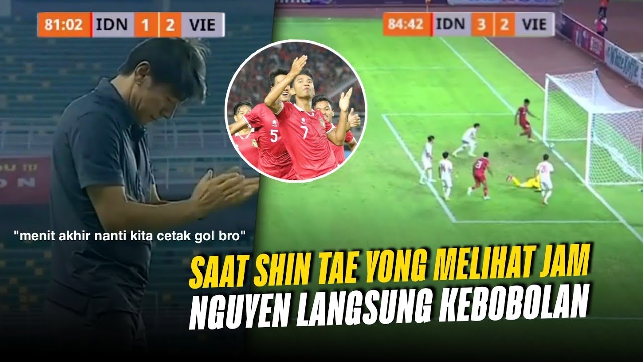 SHIN TAE YONG TIME ⌚ Seolah Sudah Tahu Timnas Indonesia Akan Balas Gol ...