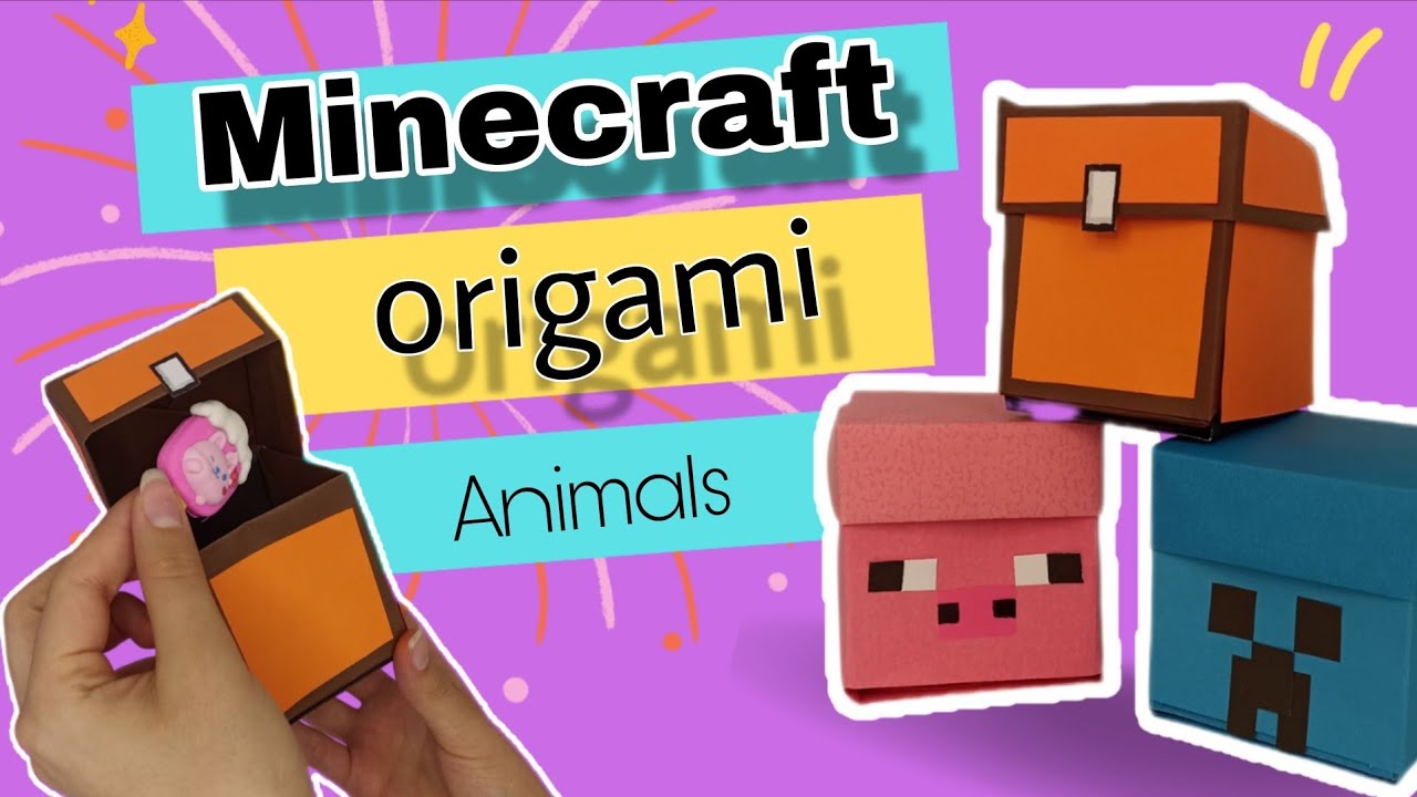 Minecraft Origami Box | Creeper, Chest - YouTube