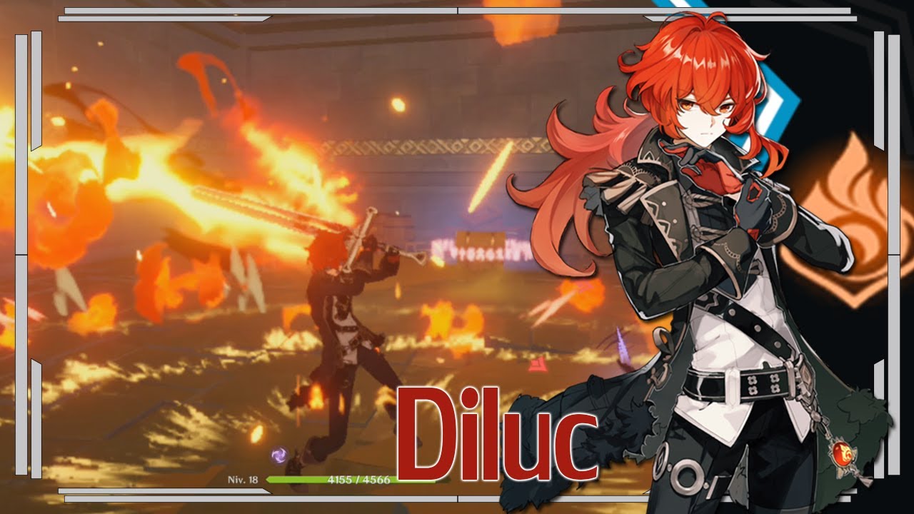 [GENSHIN IMPACT] Habilidades Diluc | Skills DILUC | Pyro - YouTube