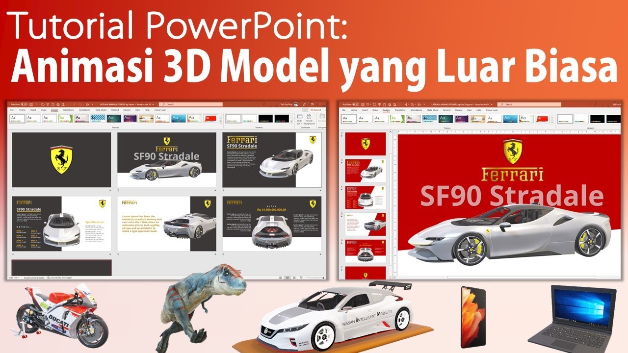 Tutorial PowerPoint: Animasi 3D Model Ferrari yang Luar Biasa - YouTube