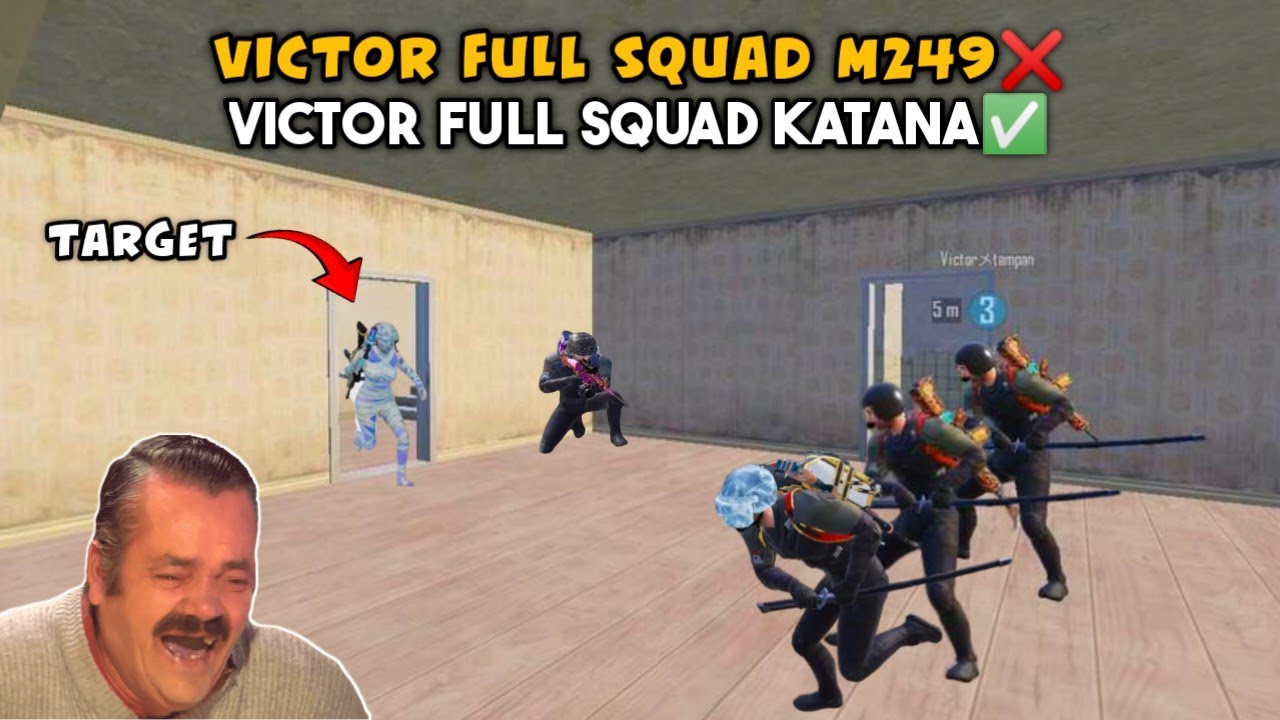 PUBG LUCU INDONESIA😈 VICTOR FULL SQUAD HBD PAKE KATANA AUTO PANEN KILL ...