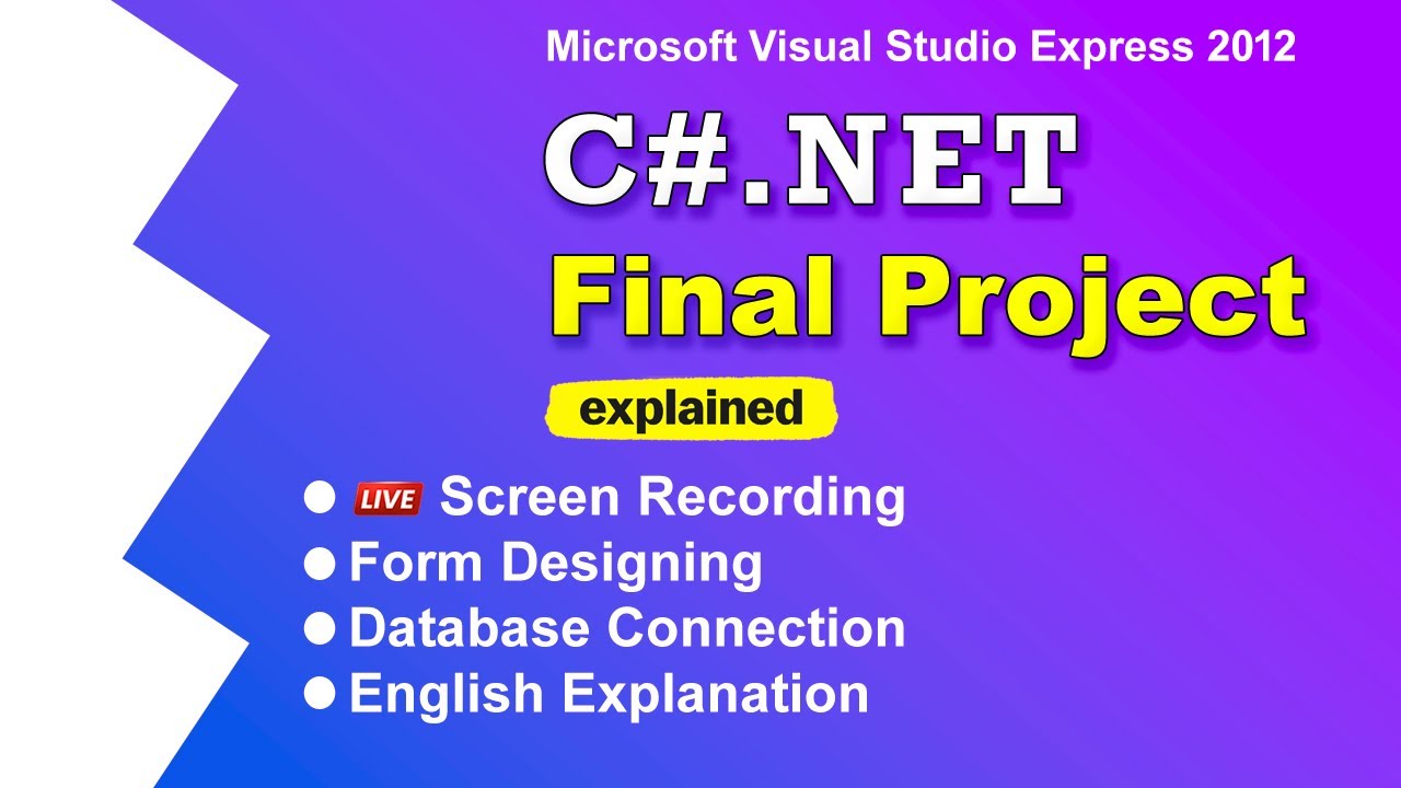 Microsoft Visual Studio C#.NET Final Project Live Video Tutorial for ...
