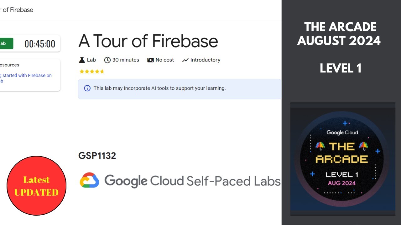 A Tour of Firebase || Level 1 || Lab Solution || #qwiklabs || #GSP1132 ...