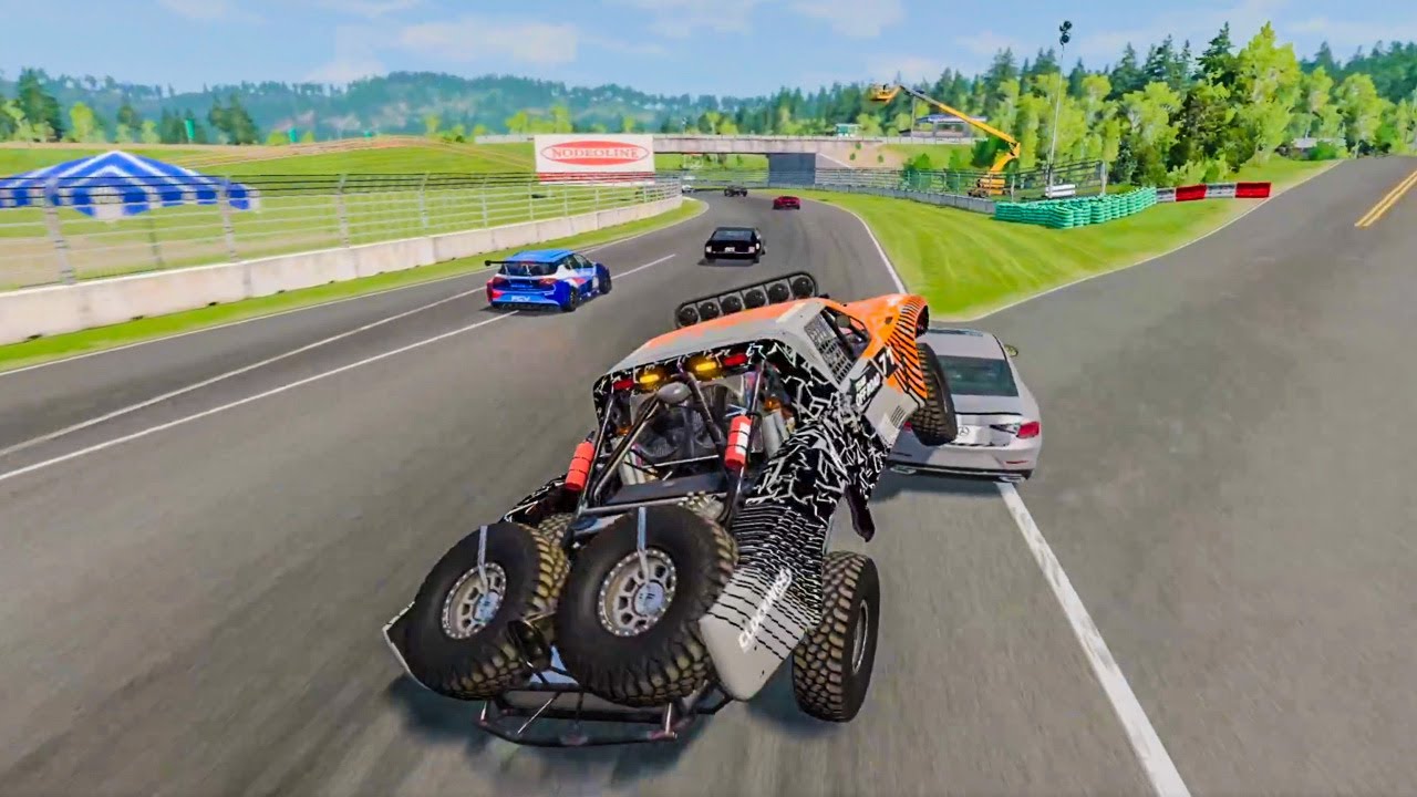 Beamng.drive Game Play - AI Car Race (set up and race) - YouTube