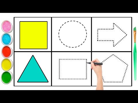Learn 2D Shapes drawing forkids,Learn Draw Shape colors for toddlers ...