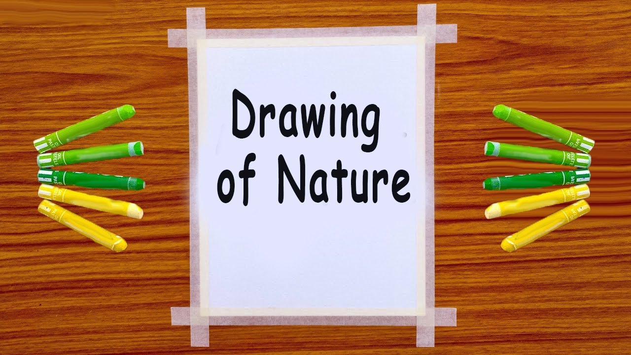 EASY DRAWING OF NATURE SCENERY DRAWING EASY OIL PASTEL DRAWING - YouTube