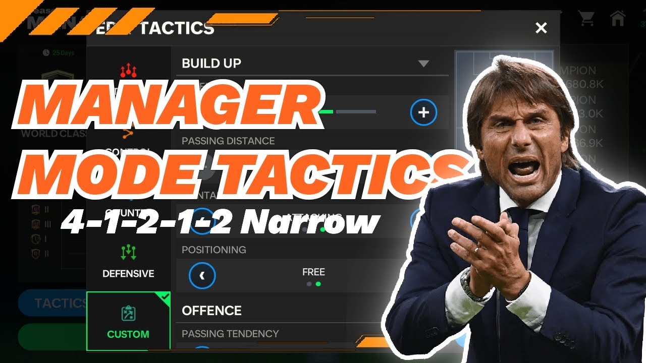 MANAGER MODE TACTICS 4 1 2 1 2 NARROW EA SPORTS FC MOBILE YouTube