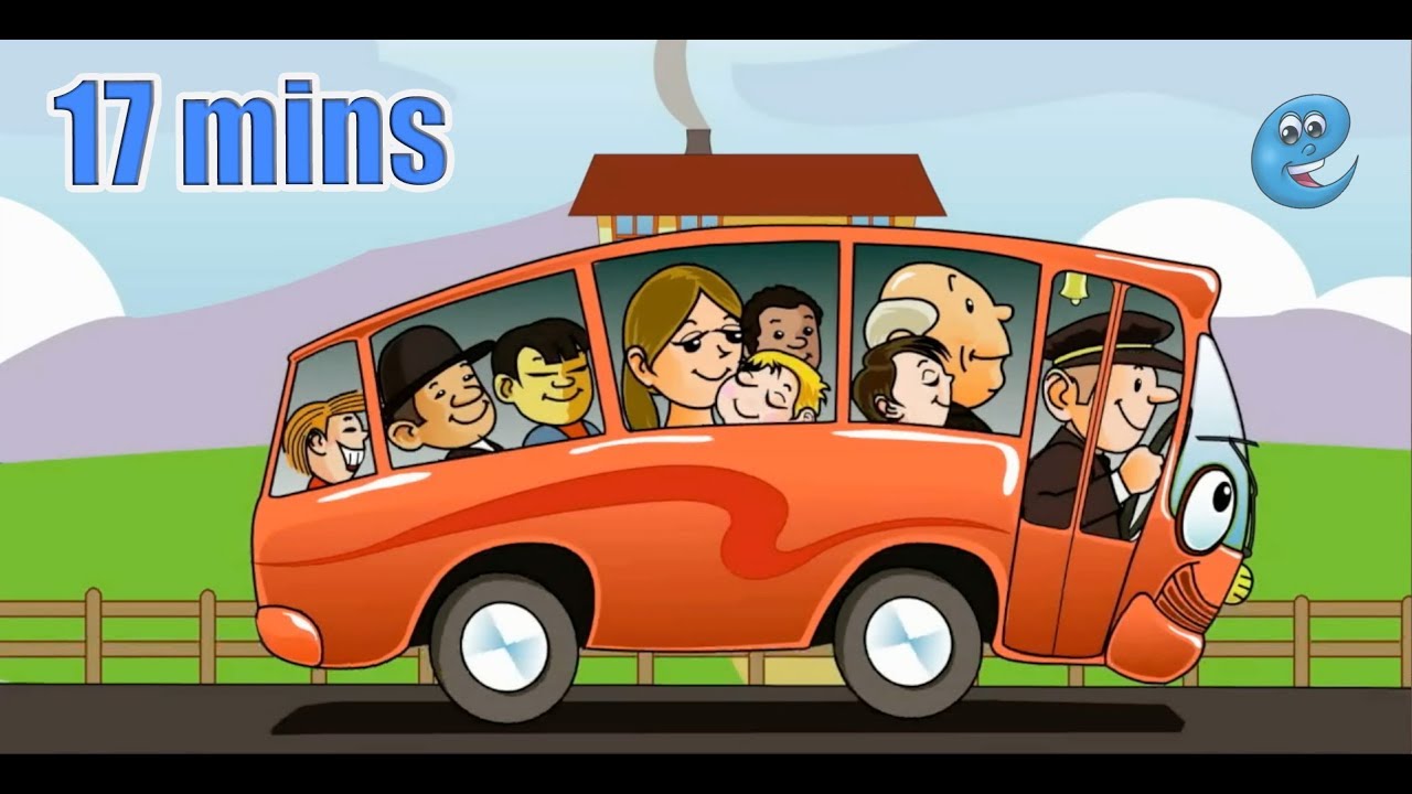 Wheels on the Bus | Nursery Rhymes by EFlashApps - YouTube