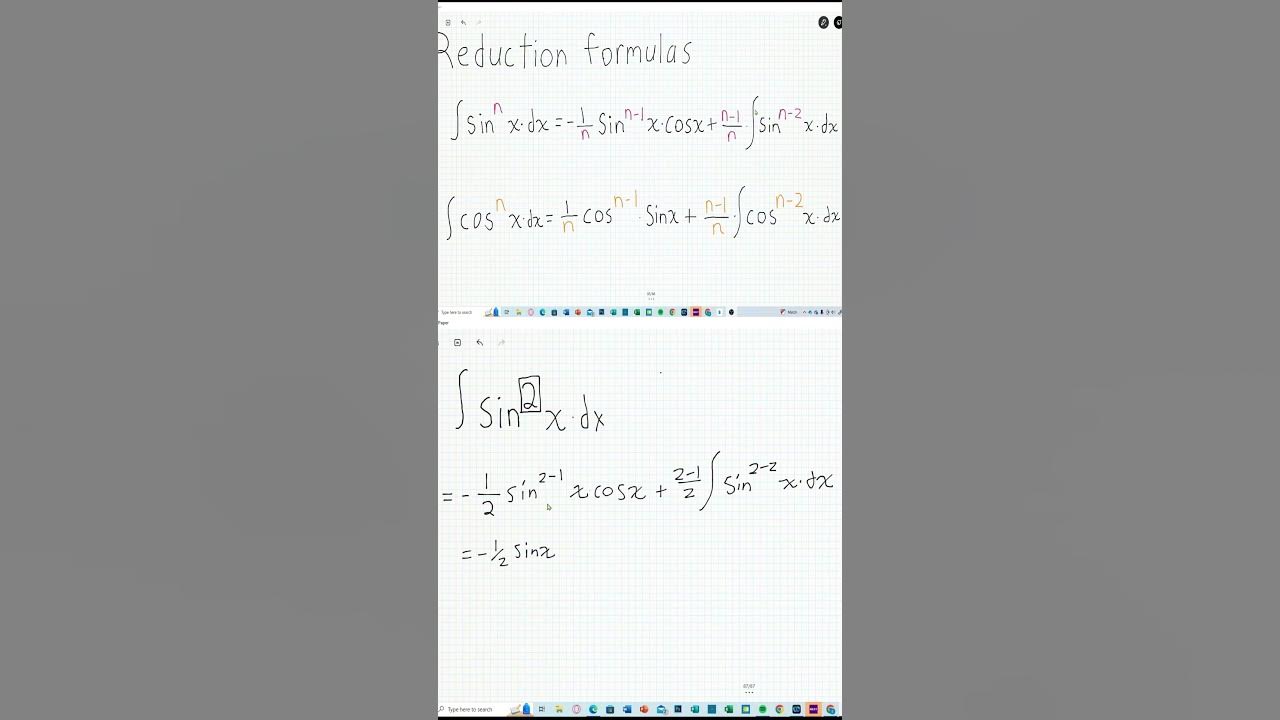 Quick Lesson - Reduction Formulas - YouTube