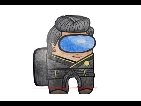 How to draw Among Us MIGUEL DIAZ (Cobra Kai)/ Comment dessiner Among Us ...