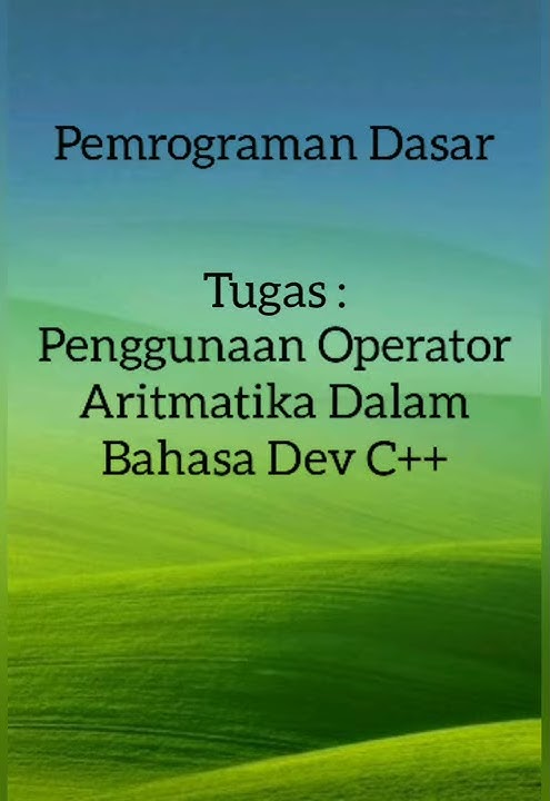 Tugas Pemrograman Dasar Operator Aritmatika - YouTube