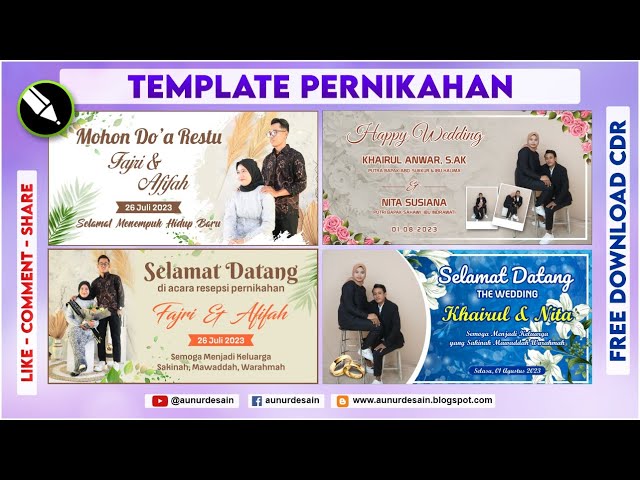 Contoh Desain Spanduk Wedding SPANDUK TEBAL Bebas Desain 1 HARI