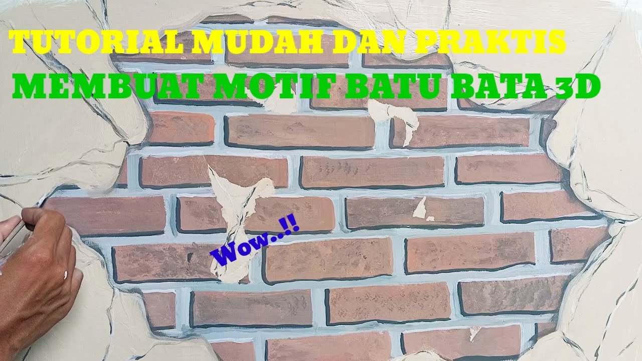 CARA MEMBUAT MOTIF BATU BATA 3D | TUTORIAL MUDAH DAN PRAKTIS - YouTube