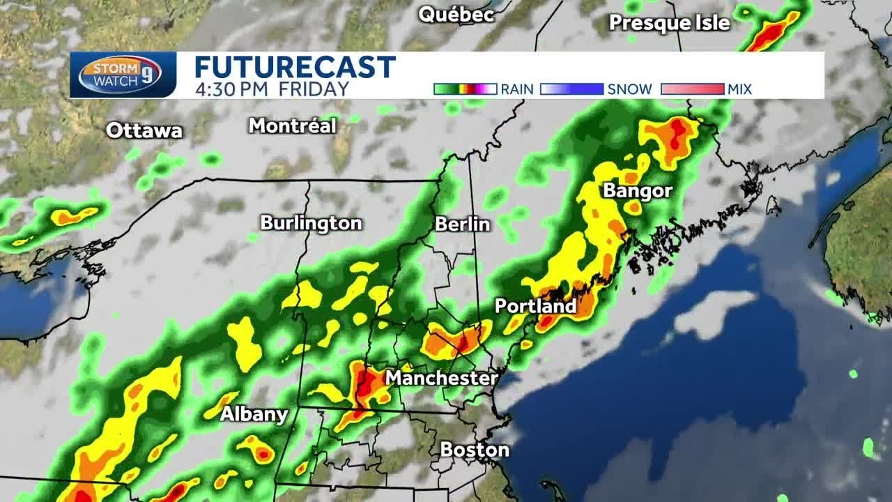 New Hampshire hourly weather: Track showers, thunderstorms for Friday ...