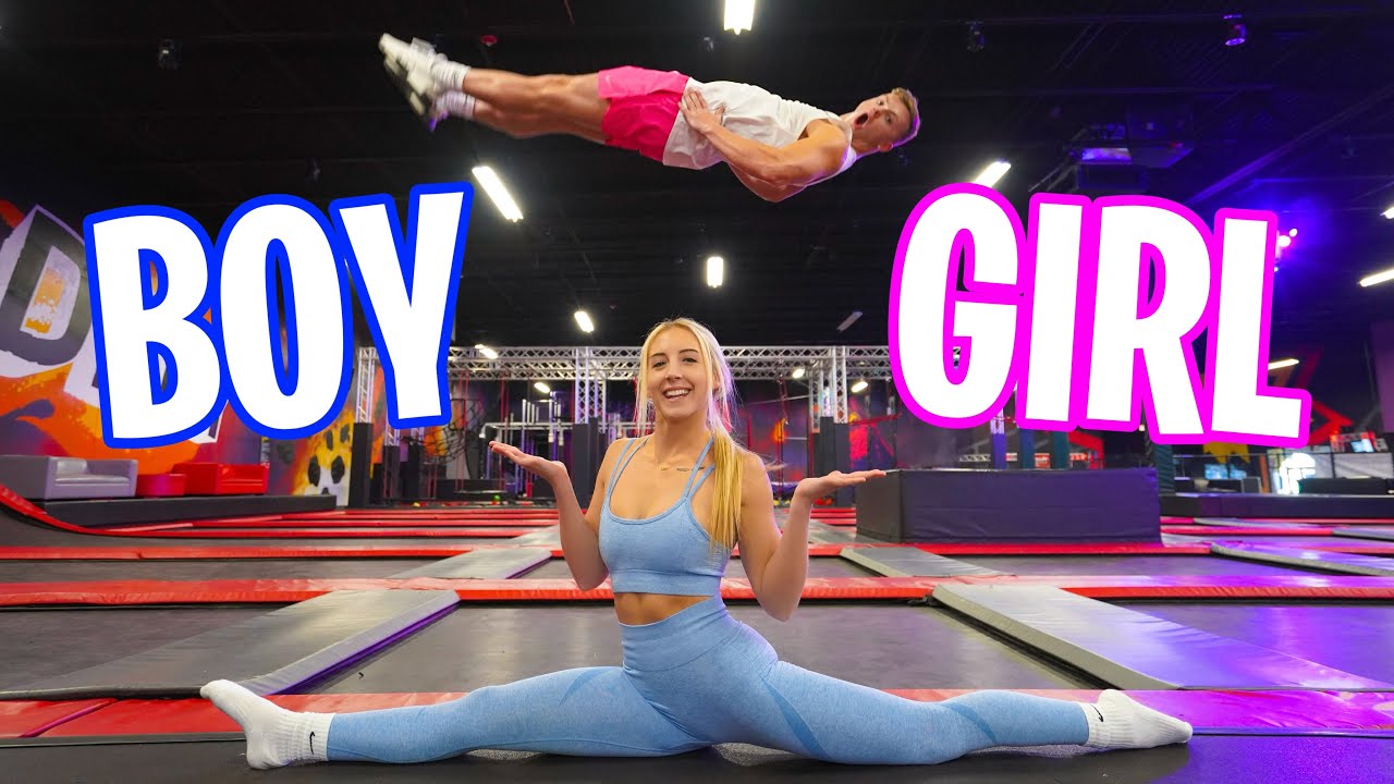 BOY vs GIRL GYMNASTICS & STRENGTH CHALLENGE - YouTube