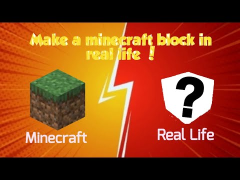 How to make a minecraft grass block in real life ! - YouTube