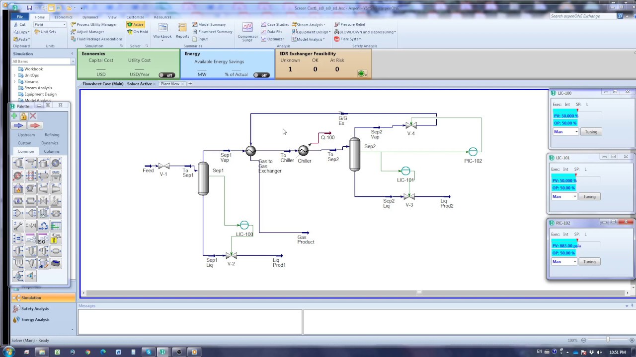 HYSYS Dynamic Simulation of a Simple Gas Plant-Part3 - YouTube