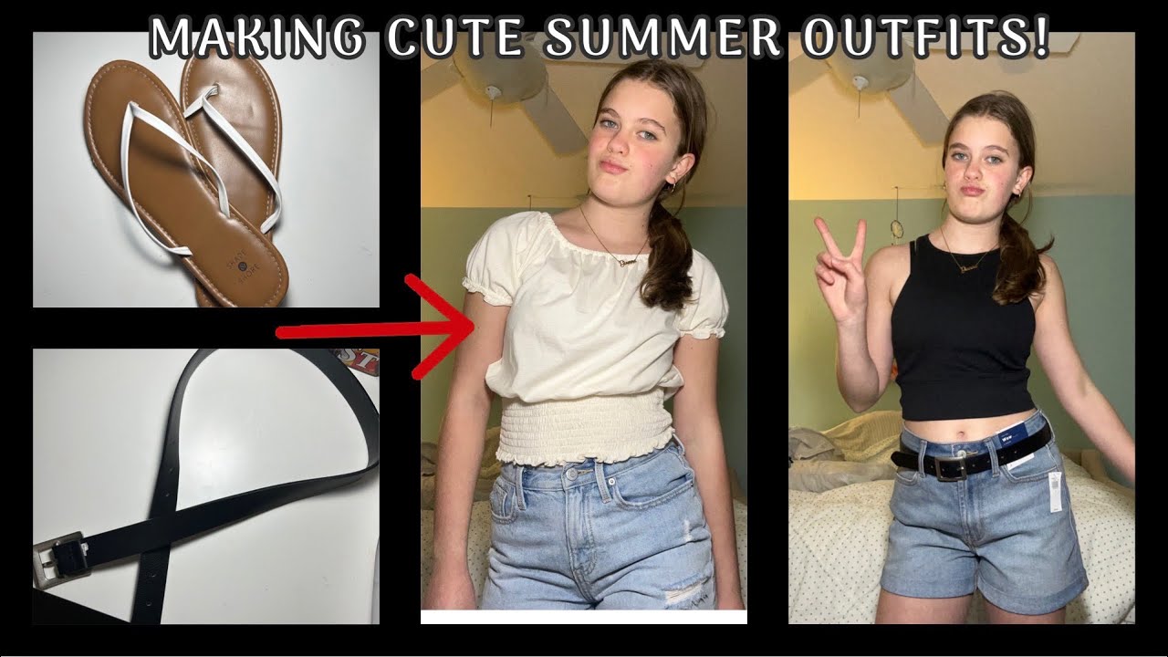 MAKING SUMMER OUTFITS BASED OFF OF ONE PEICE OF CLOTHING! ☀️👗🕶️🌻 - YouTube