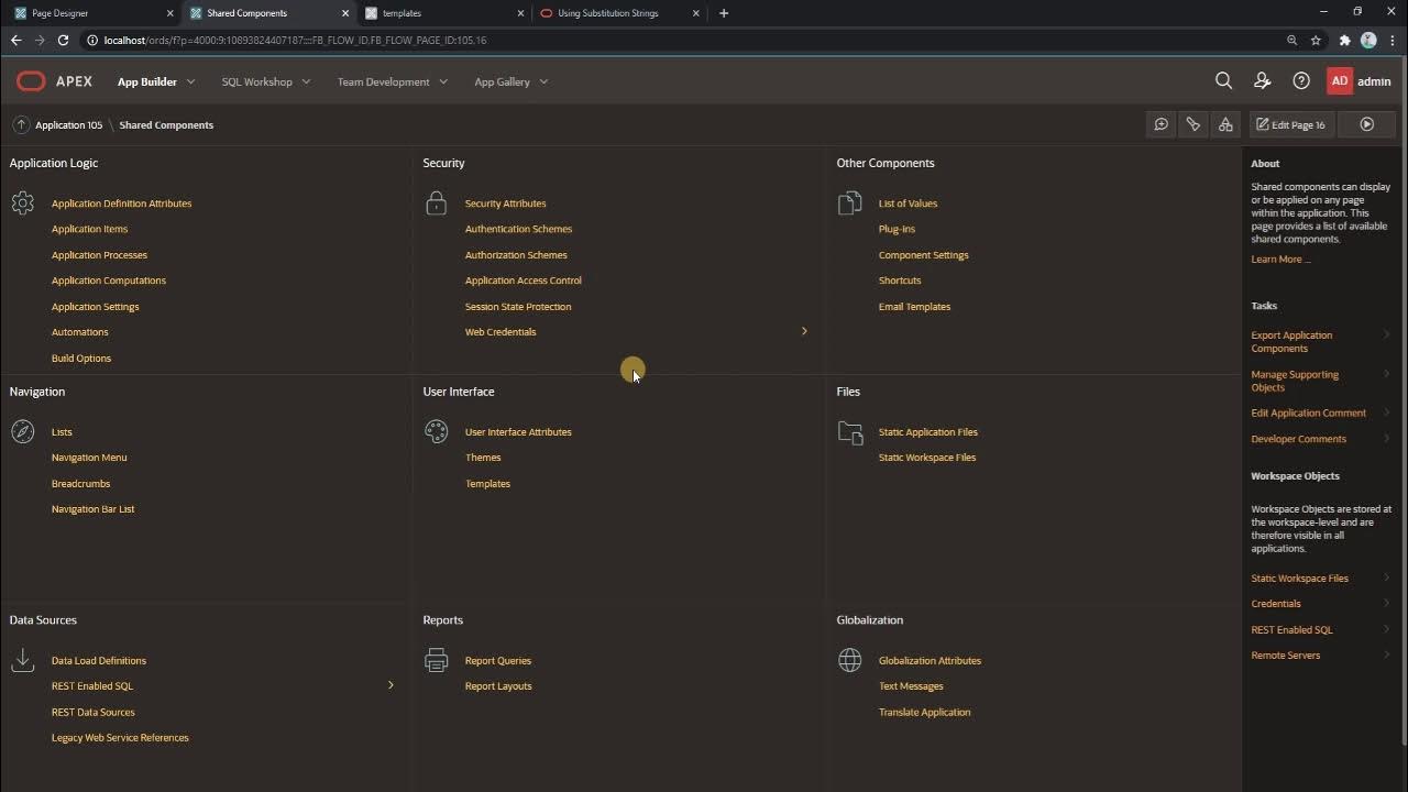 Oracle Apex - Substitution Strings أوراكل ابكس - YouTube