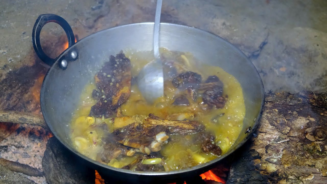 buff steam soup curry with rice village cooking recipe - YouTube
