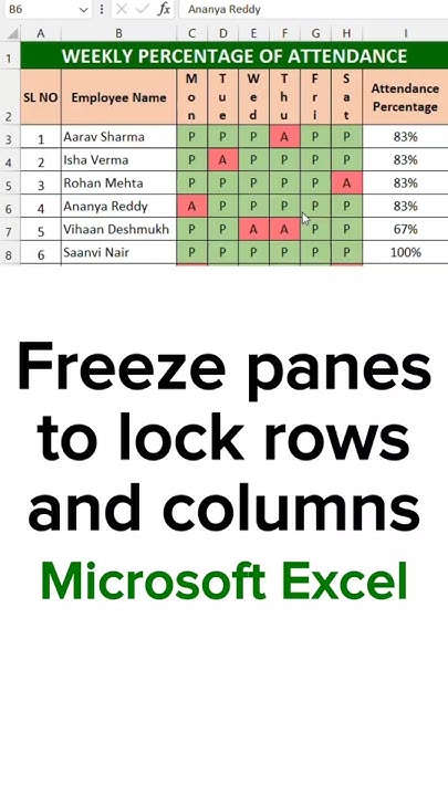 How to Freeze panes to lock Rows and Columns in Excel - YouTube