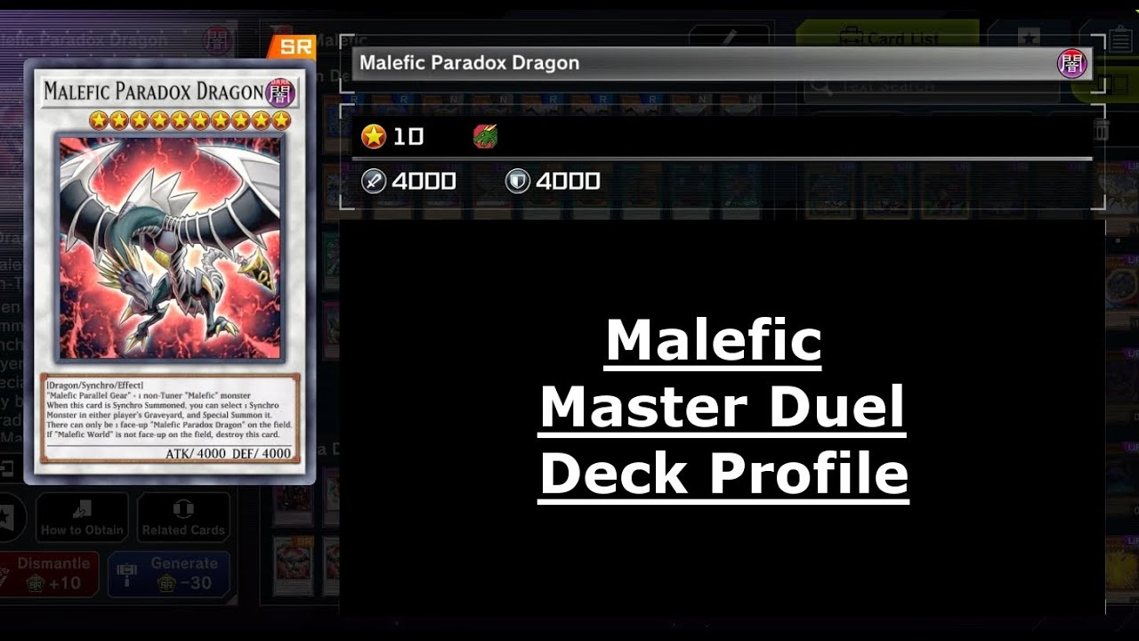 Malefic Yugioh Master Duel Deck Profile January 2023 - YouTube