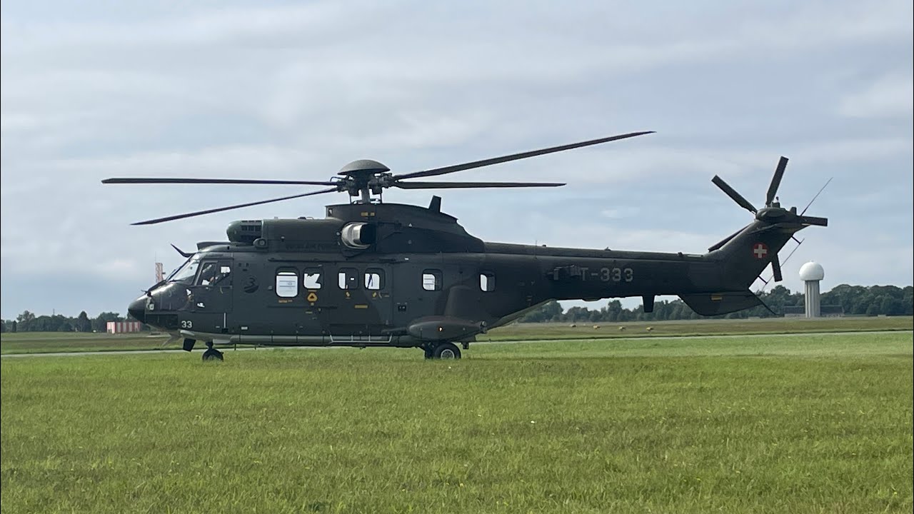 Rare swiss super Puma takeoff - YouTube