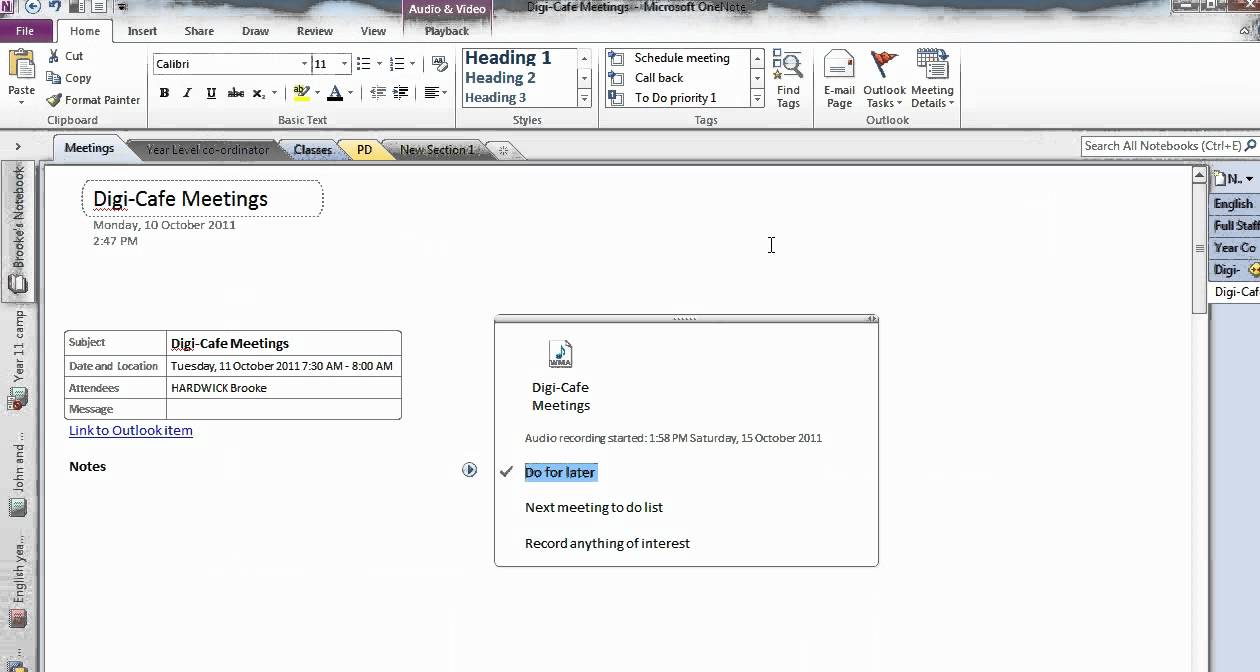 Connect Onenote to Outlook - YouTube