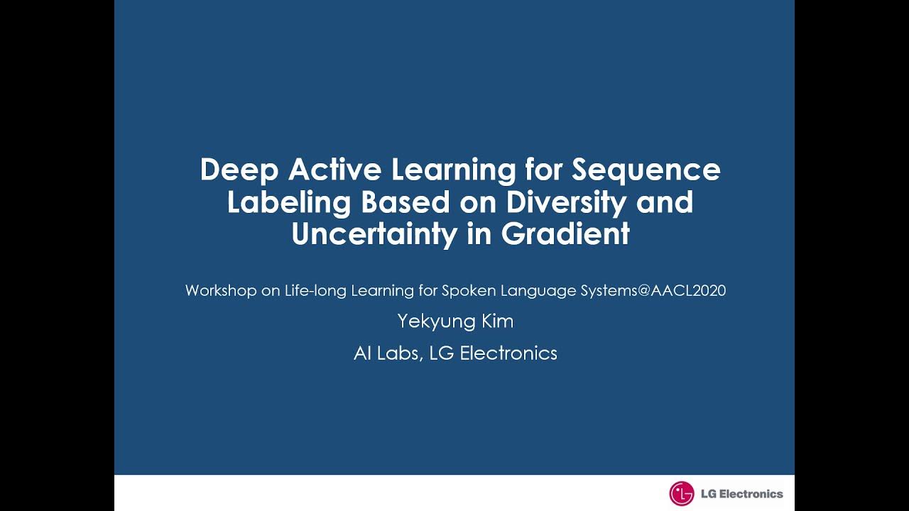 Deep Active Learning for Sequence Labeling Based on Diversity and Uncertainty in Gradient - YouTube