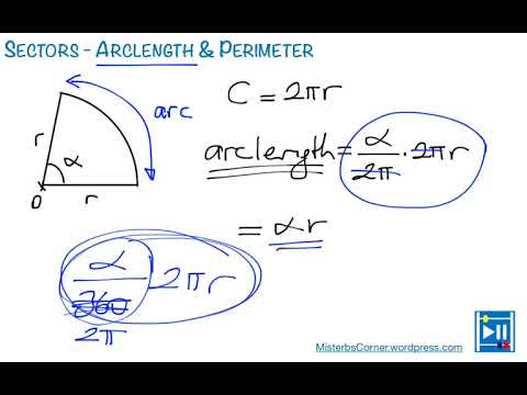 Sectors - Arc length and Perimeter - YouTube