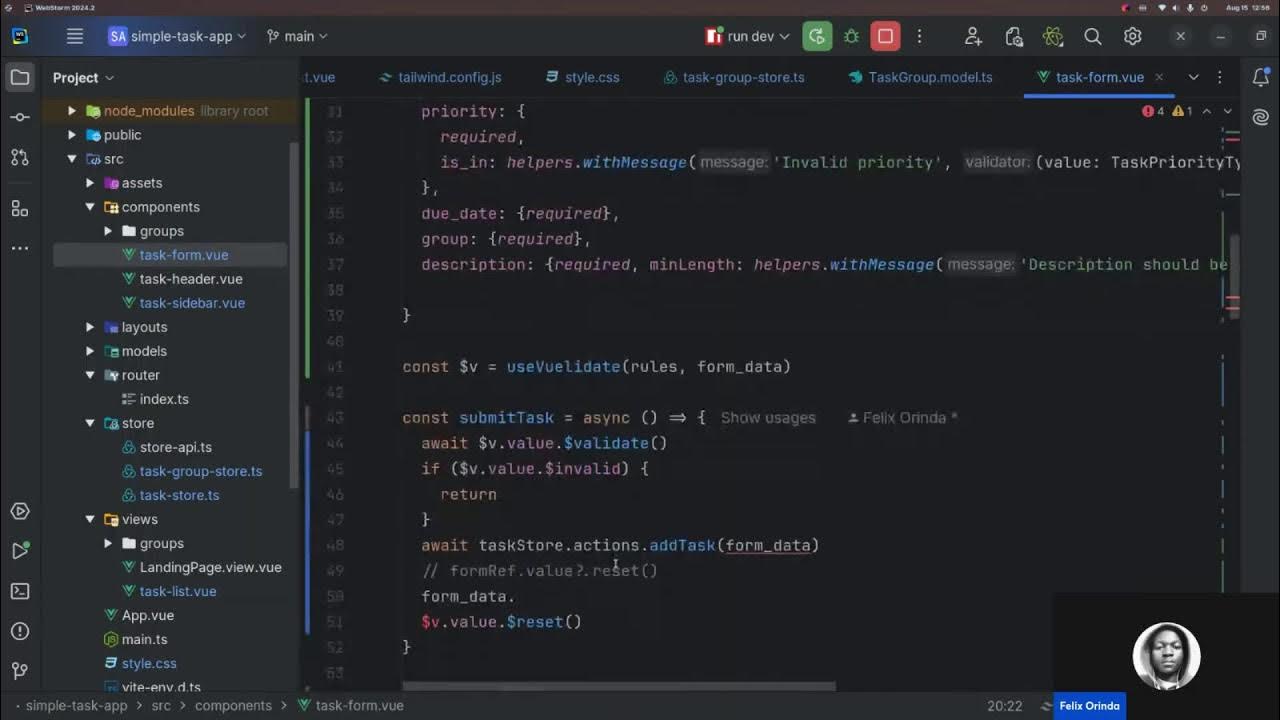 Building apps with vuejs Day 3 session 2(Simple task app) - YouTube