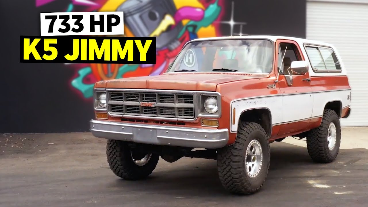 Zac’s 733hp GMC K5 Jimmy RIPS 4 Wheel Drive Donuts in the yard! - YouTube