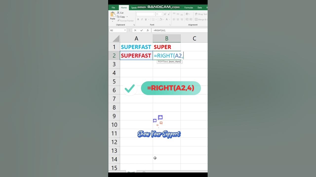 Extract Text Fast with Excel’s LEFT & RIGHT Functions! #excel #shorts #youtubeshorts - YouTube