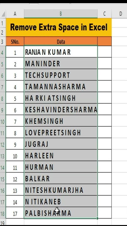 Remove Extra Space in Excel.#exceltips #exceltricks #exceltutorial - YouTube